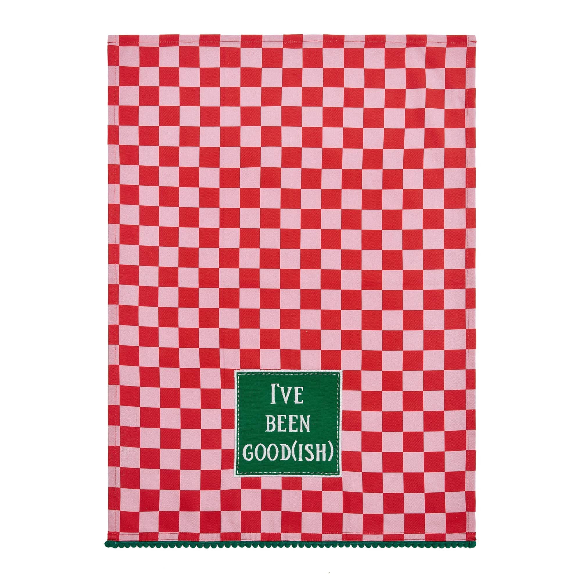 I'Ve Been Good(Ish) w/Pom Pom Kitchen Towel – Porcupine Paper Co.