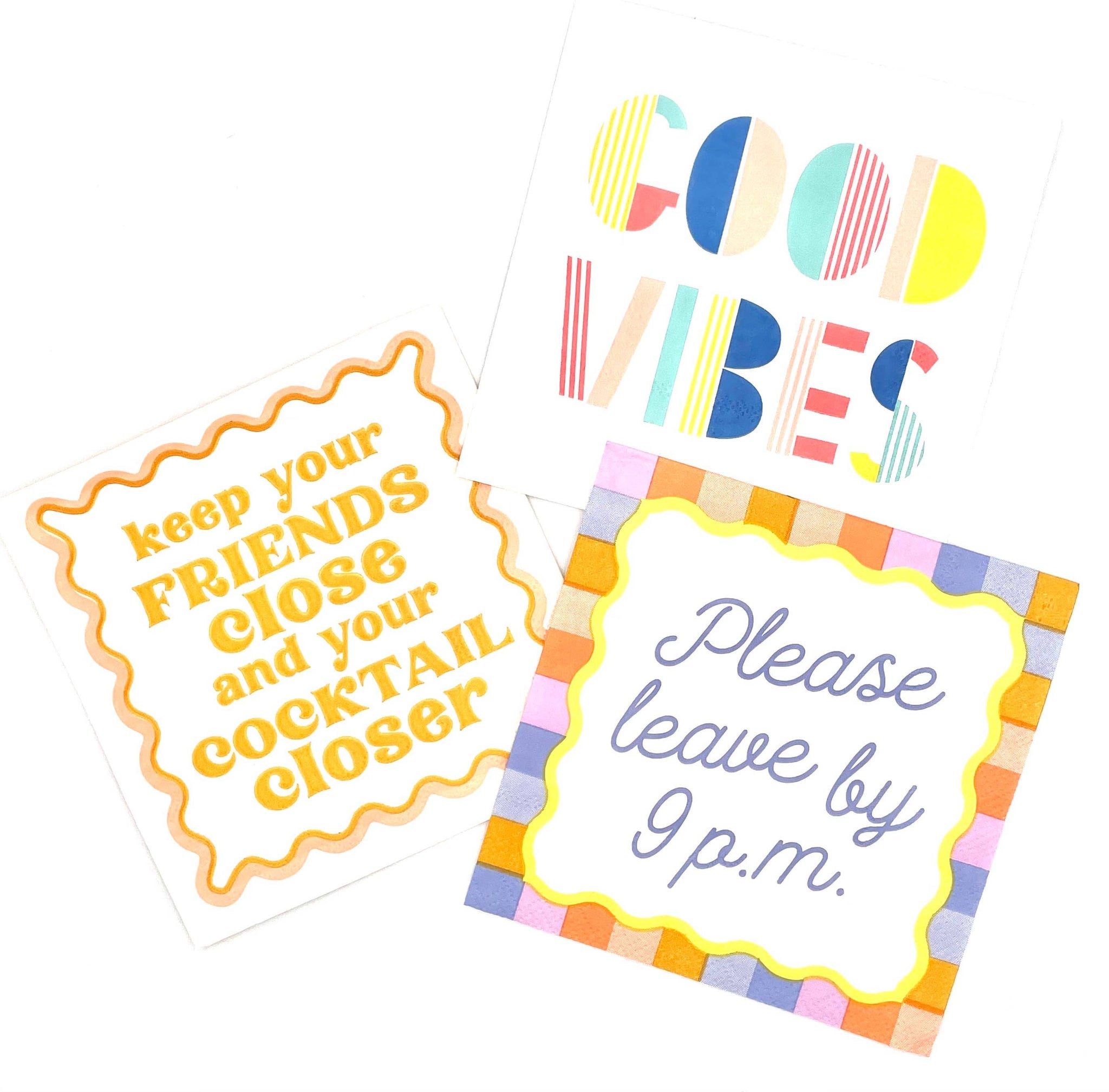 Funny Cocktail Napkins | Please Leave By 9P.M. - 20ct – Porcupine Paper Co.